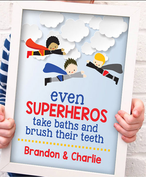 Superhero Bathroom Print – Hypolita Co.