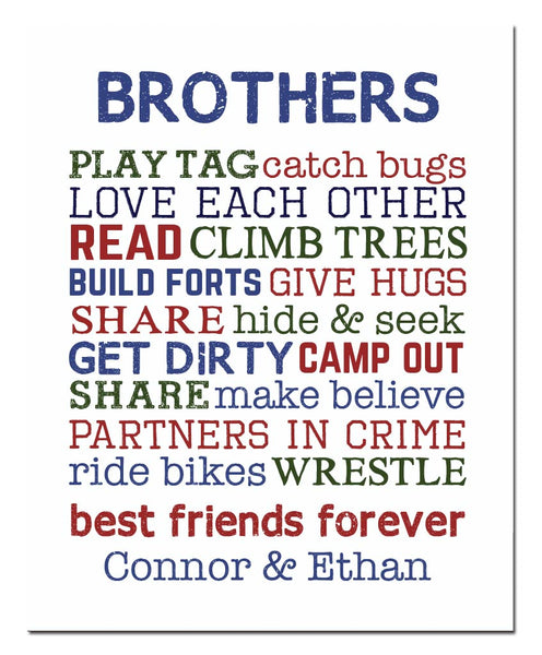 Brothers Are Best Friends Print – Hypolita Co.