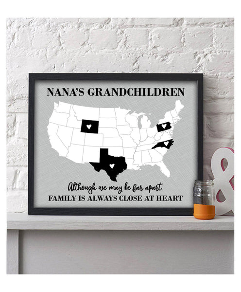 Family Long Distance Map Print – Hypolita Co.